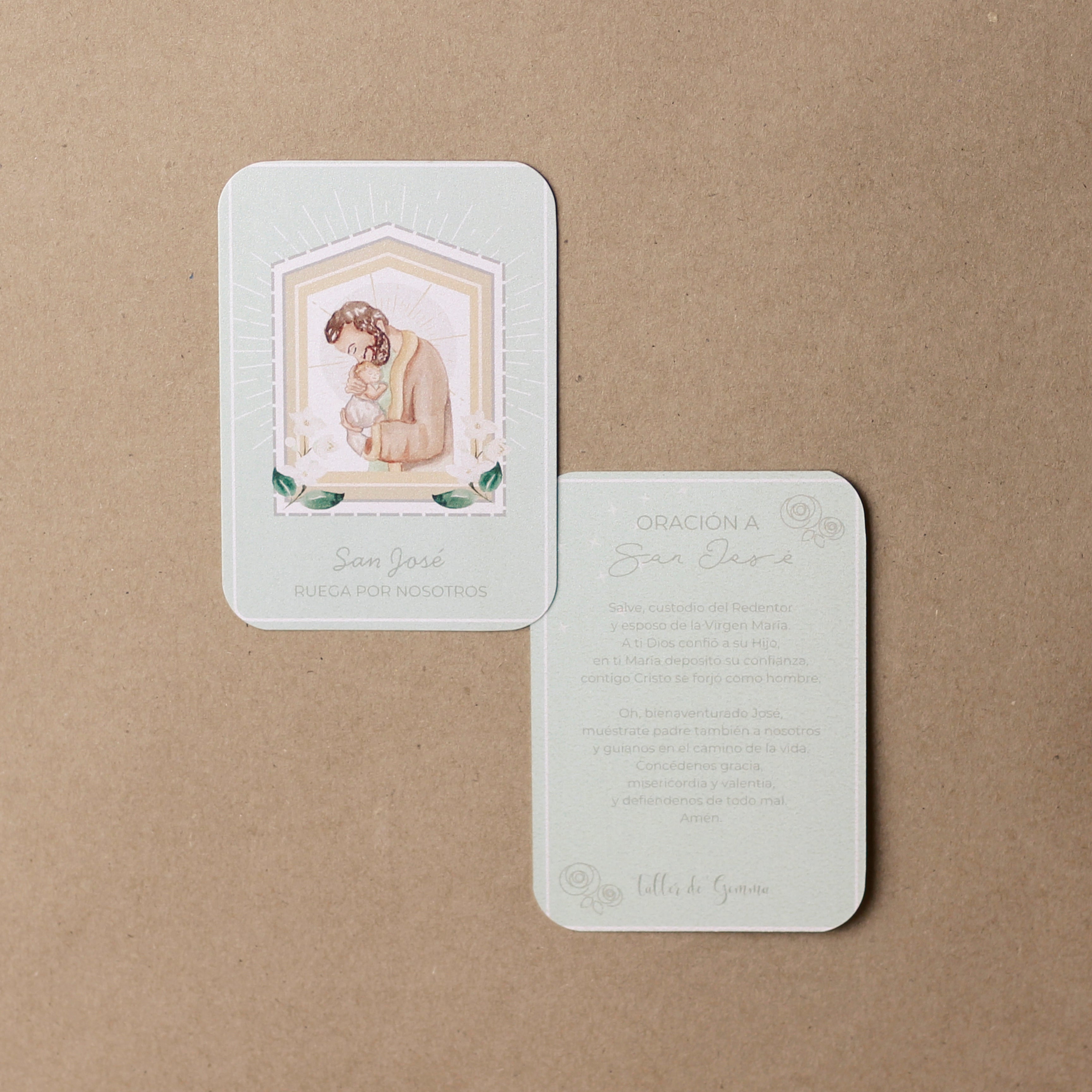 Tarjeta de Oración "San José" (Pack de 4) – Marta y María Tienda Católica
