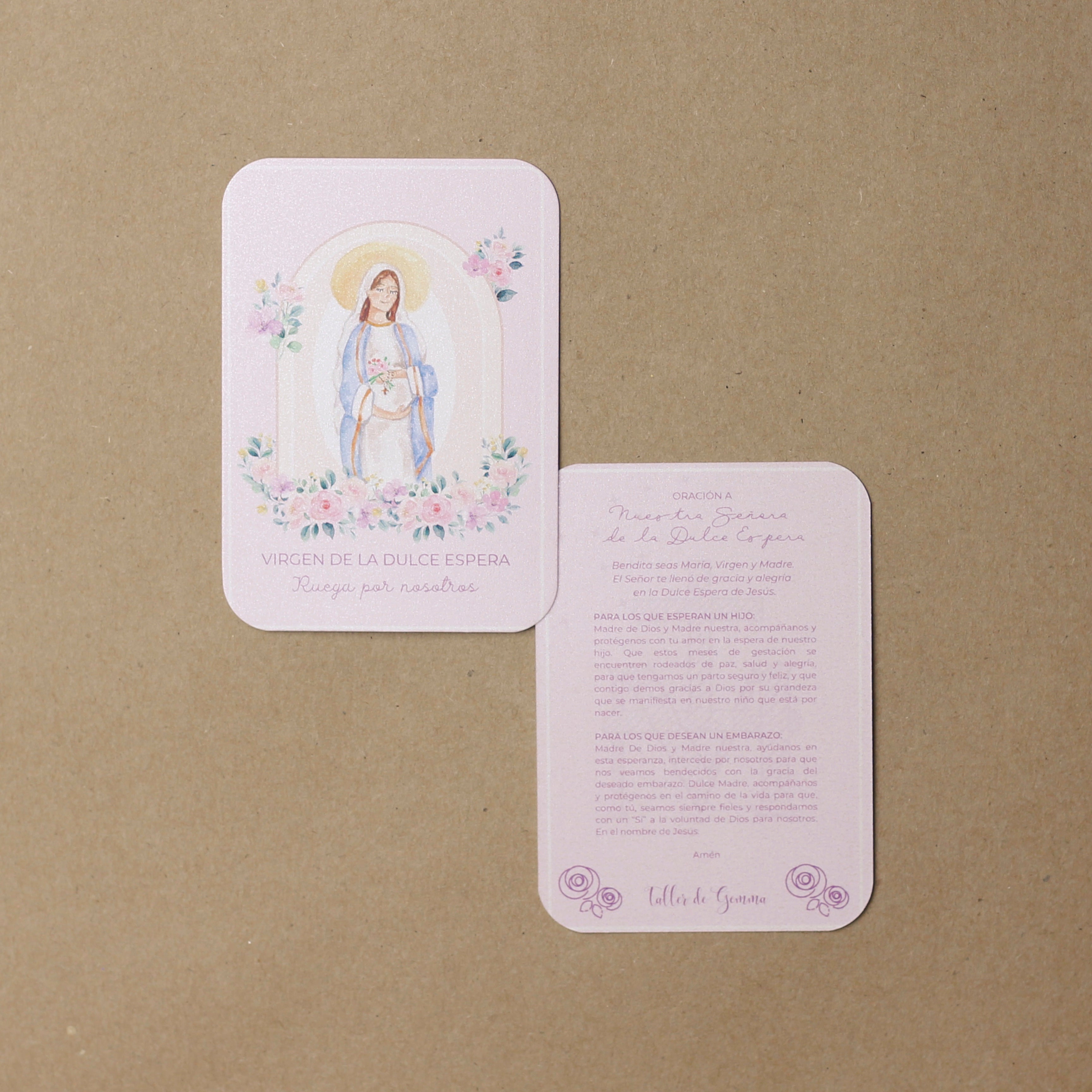 Tarjeta de Oración "Virgen de la Dulce Espera" (Pack de 4) – Marta y ...