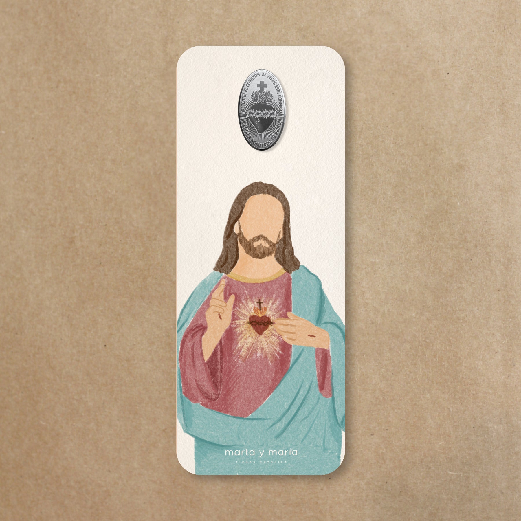 Sticker Medalla "Sagrado Corazón" – Marta y María Tienda Católica